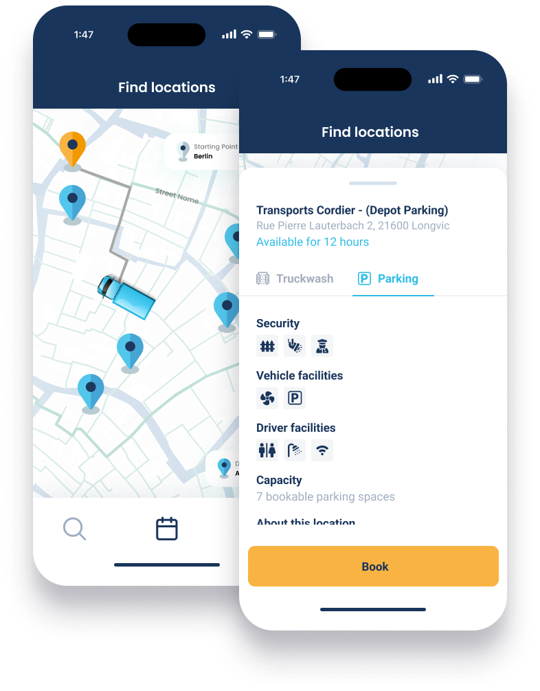 Park and wash with TRAVIS Driver App - TRAVIS